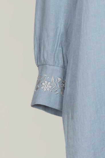 Edelweiss — Linen Burial Dress - Natural funeral clothing women