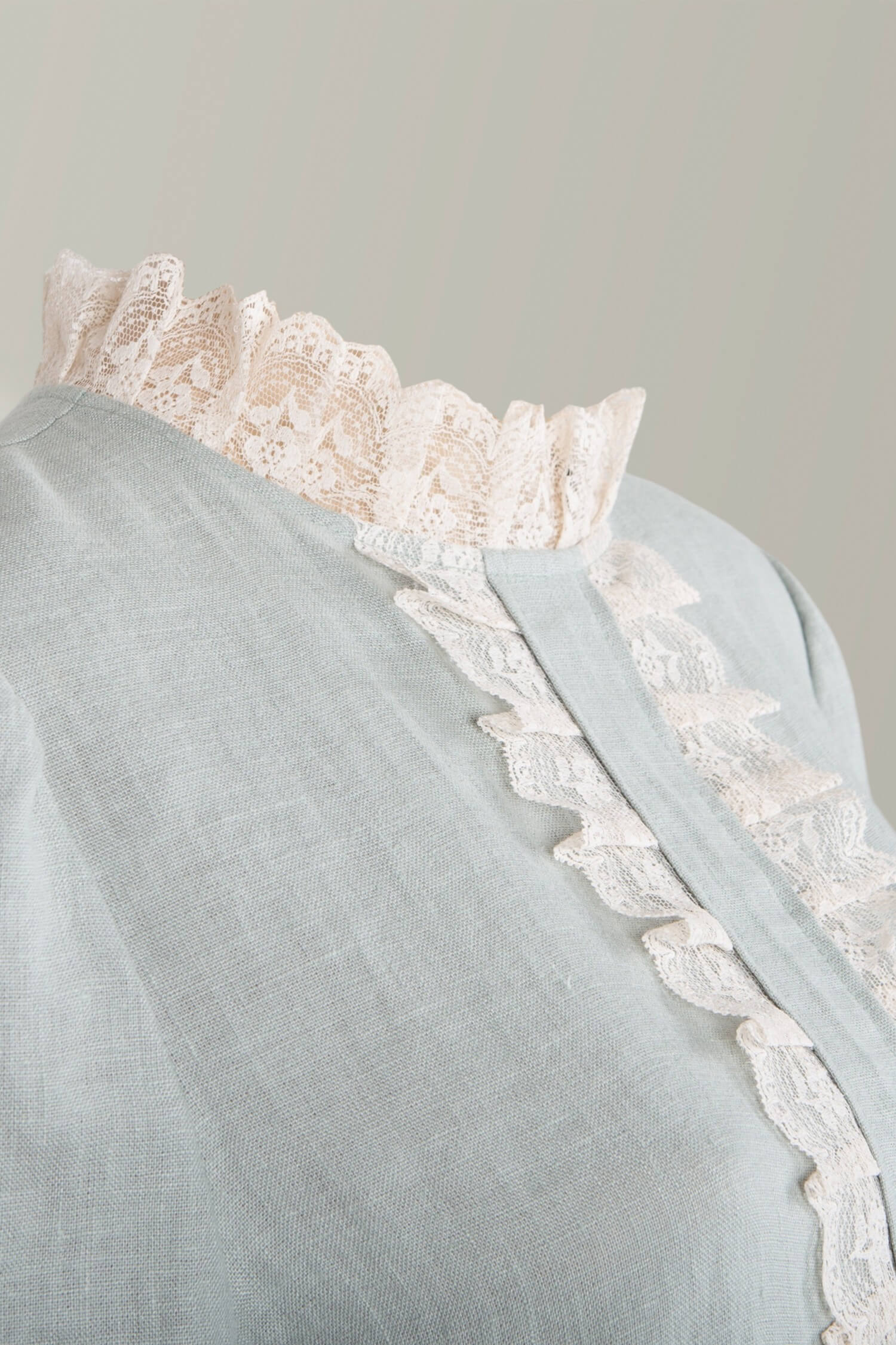 Forget-Me-Not — Linen Burial Dress - Sky Blue Funeral Clothing